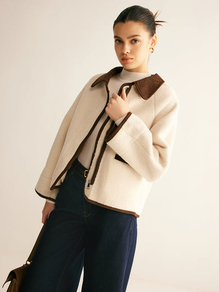 Contrast Binding Minky Jacket – ForestFieldFashion