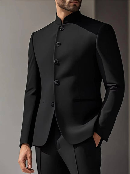 Men's Nehru Collar Suit – ForestFieldFashion