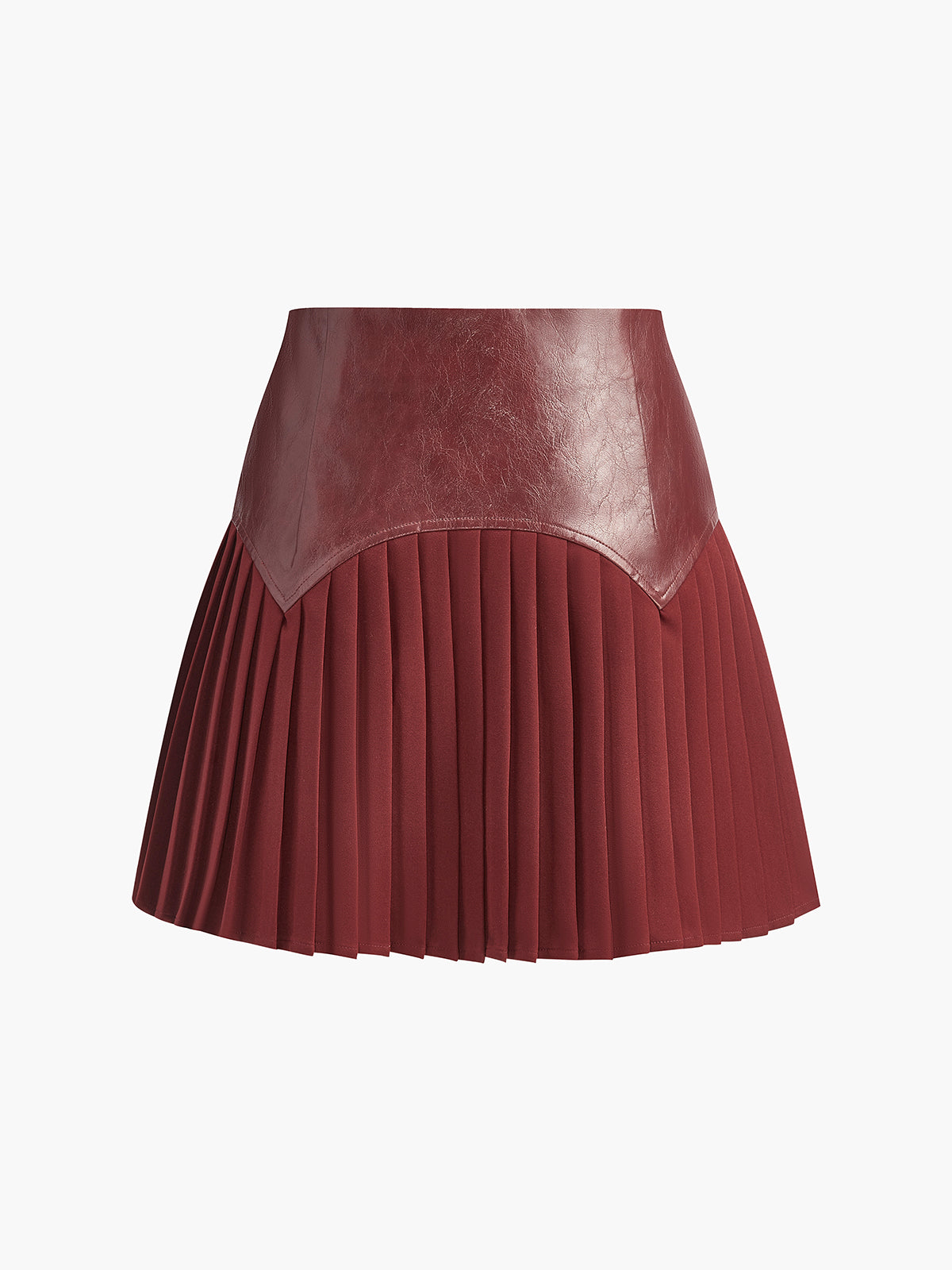 Faux Leather Pleated Panel Mini Skirt – ForestFieldFashion