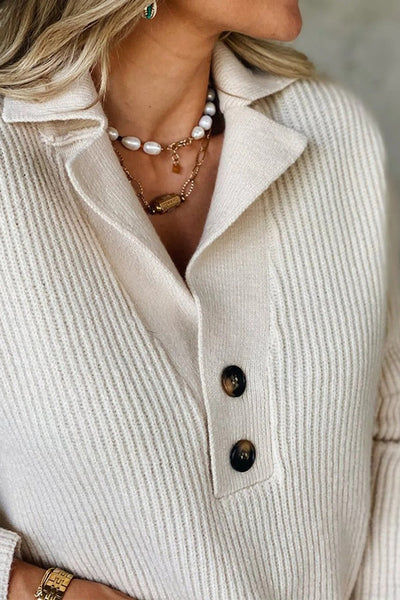 Collared Button-Up Sweater – ForestFieldFashion